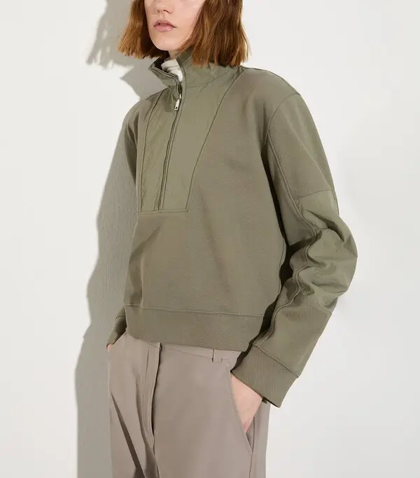 Max & Co. Cotton Jersey-blend Half-zip Sweatshirt