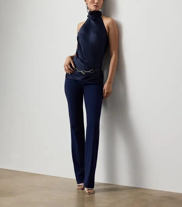 Ralph Lauren Stretch-silk Charmeuse Sleeveless Blouse