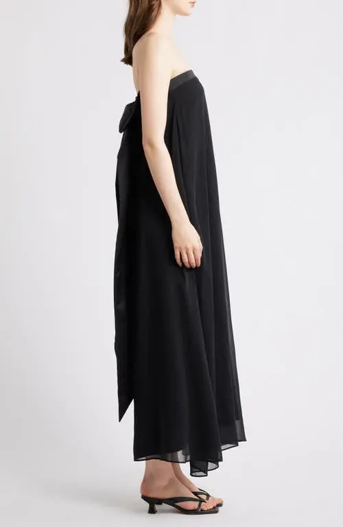 PETAL & PUP Amici Strapless Bow Back Maxi Dress