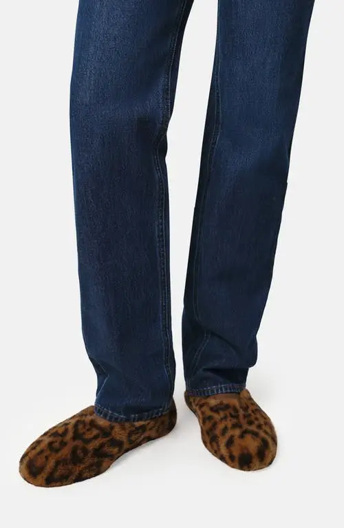 Apparis Magda Faux Fur Slipper - Leopard