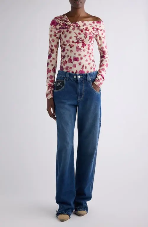 Isabel Marant Étoile Danka Long Sleeve Stretch-silk Top - Pink