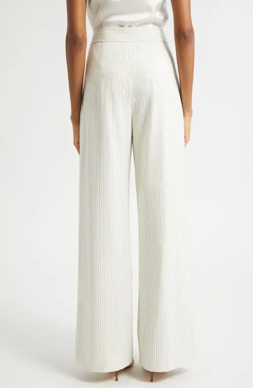 Veronica Beard Rimini Pinstripe Wide-leg Pants - Dove Multi