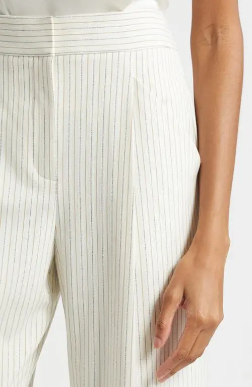 Veronica Beard Rimini Pinstripe Wide-leg Pants - Dove Multi