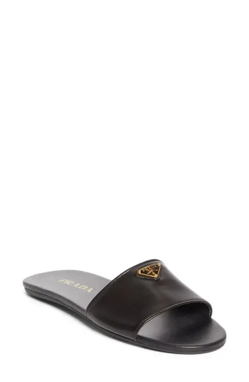 Prada Logo Slide Sandal