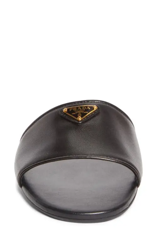 Prada Logo Slide Sandal