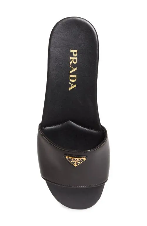 Prada Logo Slide Sandal