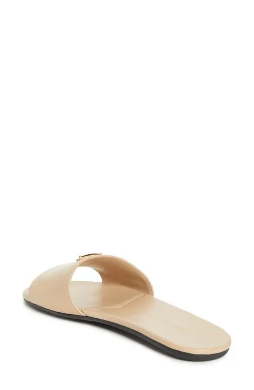 Prada Logo Slide Sandal - Sabbia