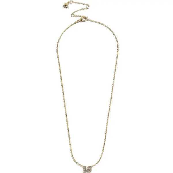 Baublebar Varsity Number Custom Necklace - Gold/clear