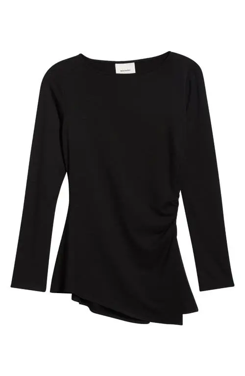 REFORMATION Margot Asymmetric Peplum Knit Top