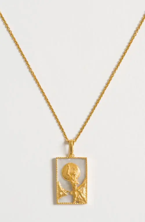 FREYA ROSE Rectangle & Moon Necklace