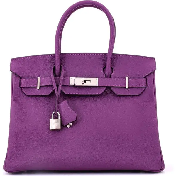 Hermès Birkin Handbag Purple Epsom With Palladium Hardware 30 - Anemone