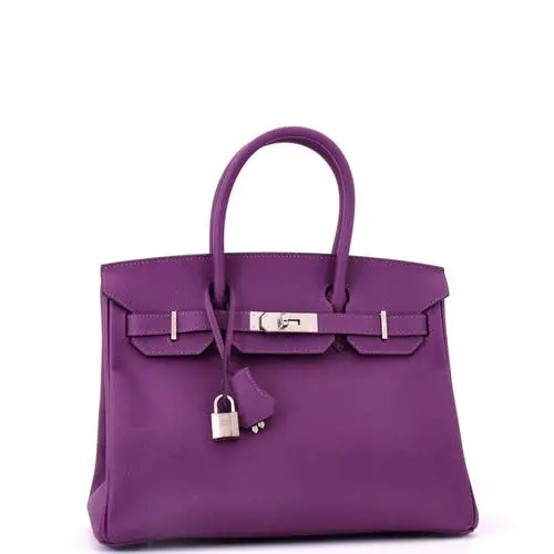 Hermès Birkin Handbag Purple Epsom With Palladium Hardware 30 - Anemone