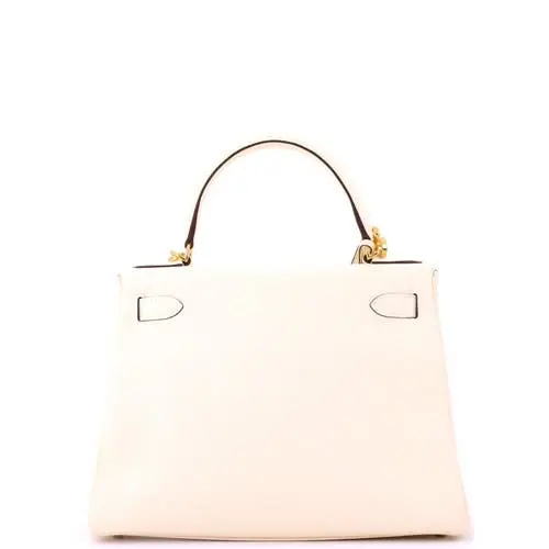 Hermès Kelly Handbag Light Togo With Gold Hardware 28