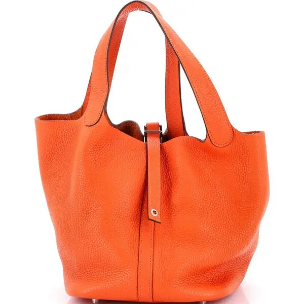 Hermès Picotin Lock Bag Clemence Mm - Feu