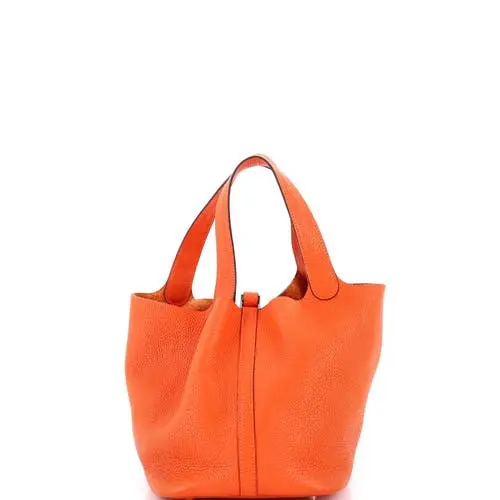Hermès Picotin Lock Bag Clemence Mm - Feu