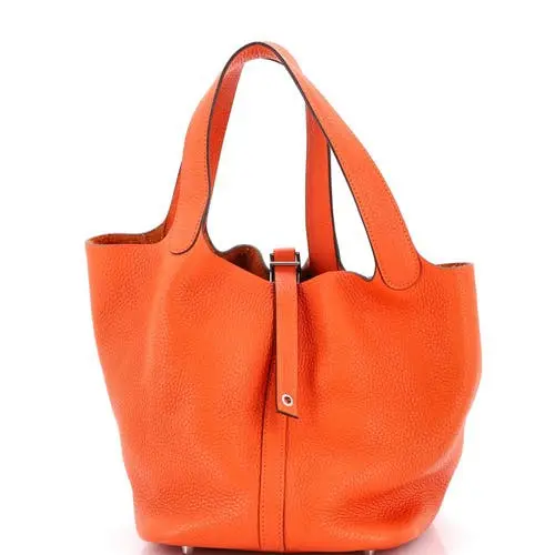 Hermès Picotin Lock Bag Clemence Mm - Feu