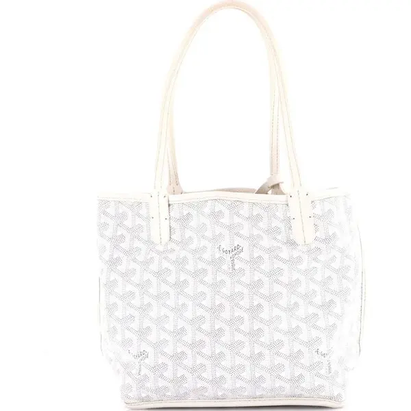 Goyard Anjou Reversible Tote Coated Canvas Mini - White