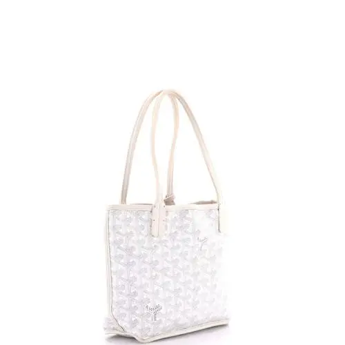 Goyard Anjou Reversible Tote Coated Canvas Mini - White