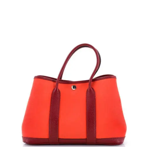 Hermès Garden Party Tote Toile And Leather 30 - Orange
