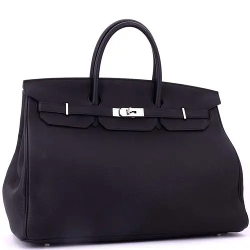 Hermès Birkin Handbag Togo With Palladium Hardware 40 - Noir