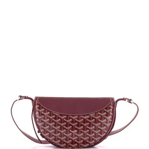 Goyard Hirondelle Shoulder Bag Coated Canvas And Leather - Red