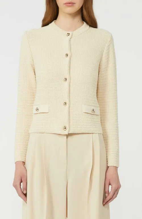 Max Mara Vodka Alpaca Blend Cardigan - Ecru