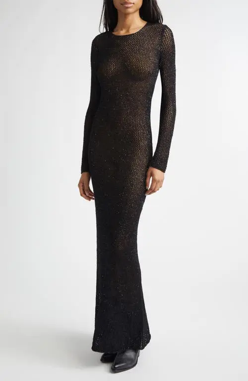 GOLDEN GOOSE Journey Long-sleeve Sequined Dress