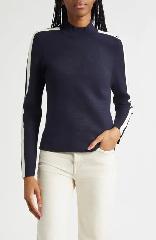 Veronica Beard Asante Side Stripe Sweater
