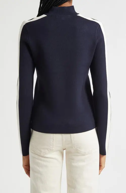 Veronica Beard Asante Side Stripe Sweater