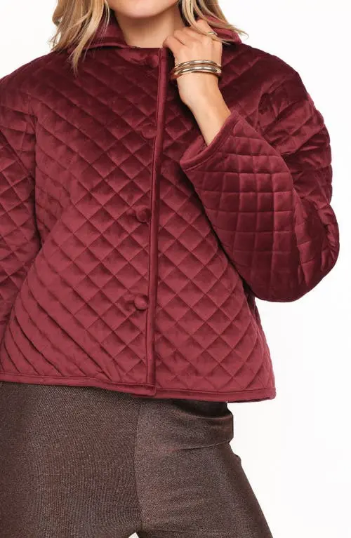 PETAL & PUP Quilted Velvet Jacket