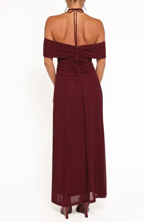PETAL & PUP Mayven Dot Halter Neck Gown