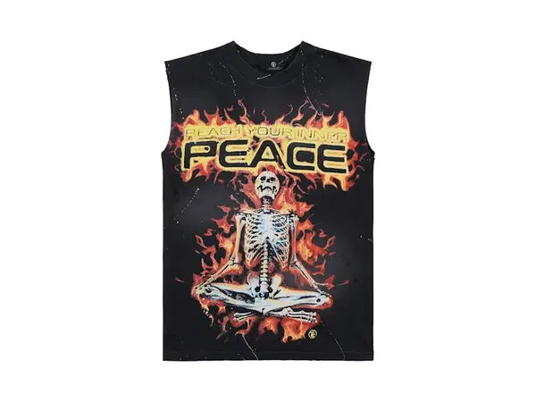 HELLSTAR Inner Peace Skeleton Sleeveless T-shirt