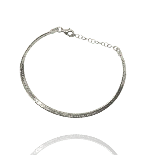 SPERO LONDON Italian Sterling Herringbone Bracelet - Silver