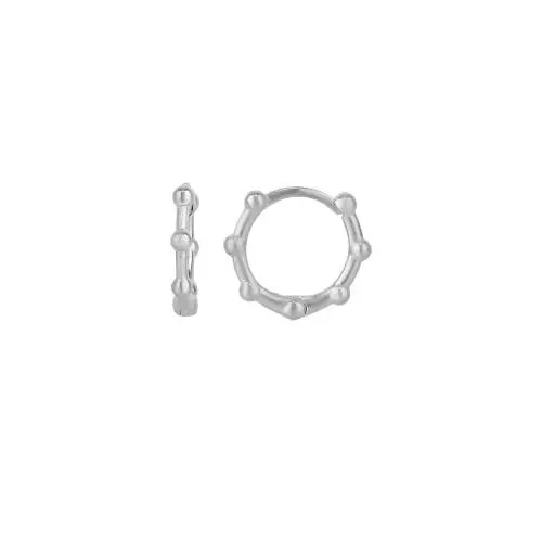SPERO LONDON Seven Bead Sterling Hoop Earrings - Silver