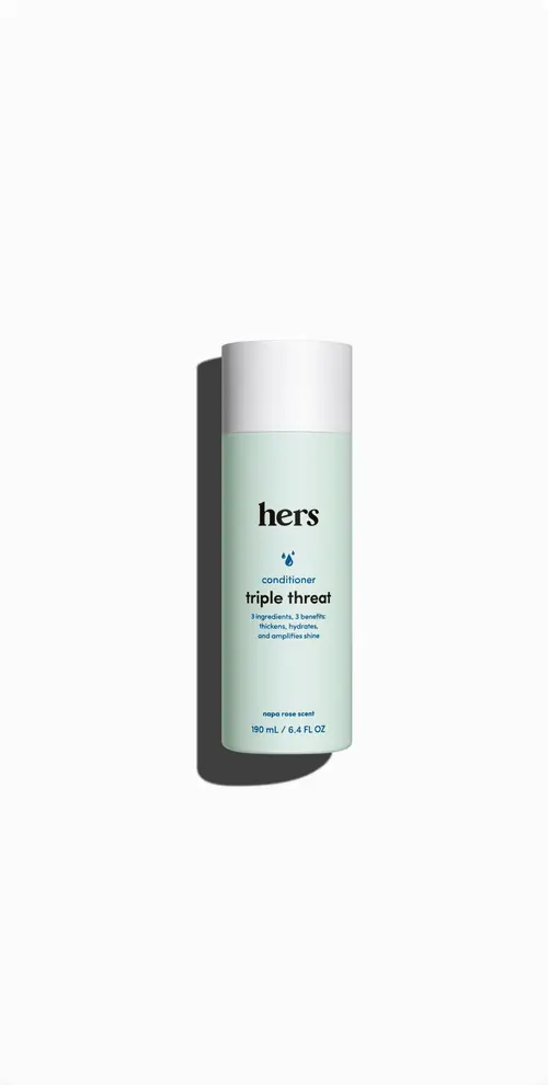HIMS & HERS Triple Threat Hydrating Conditioner Repairing, Shine-boosting, Amino Acid Blend With Argan - Blue-green