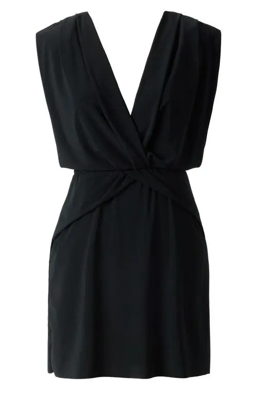 Magicsuit Surplice Plunge Neck Jersey Matte Cover-up Dress