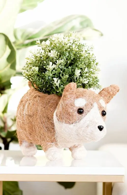 LIKHA Corgi Handwoven Planter