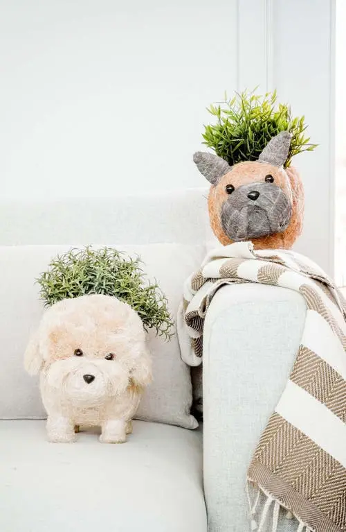 LIKHA French Bulldog Handwoven Planter