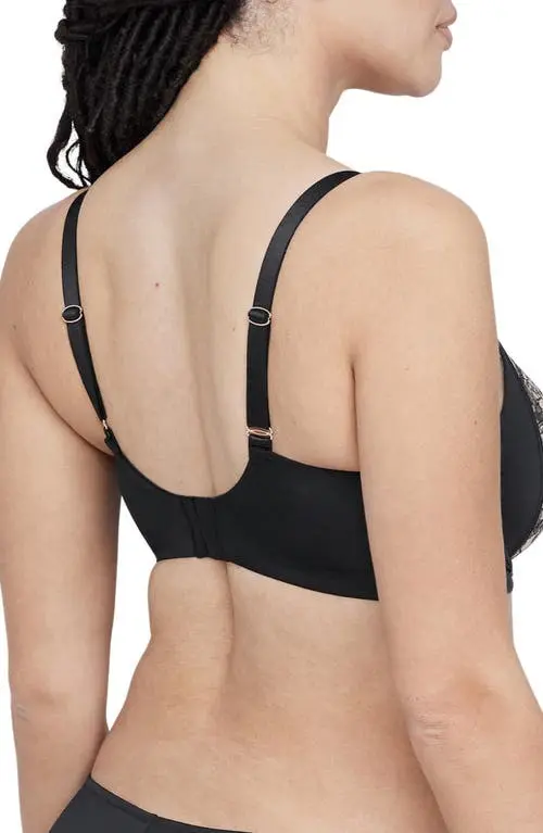 SKARLETT BLUE Entice Lace Full Coverage Underwire Bra - Black/nylon