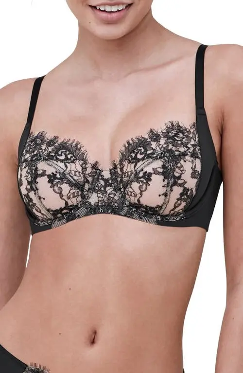 SKARLETT BLUE Entice Underwire Full Coverage Bra - Black/nylon