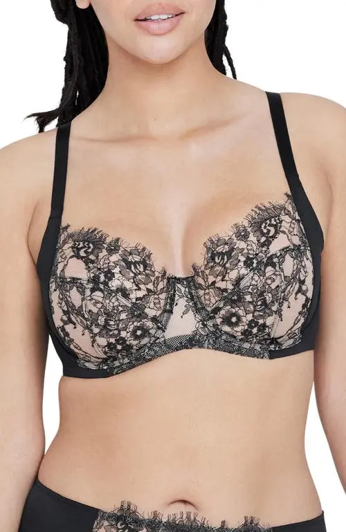 SKARLETT BLUE Entice Underwire Full Coverage Bra - Black/nylon