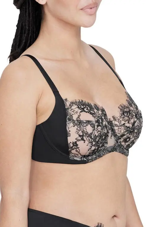 SKARLETT BLUE Entice Underwire Full Coverage Bra - Black/nylon