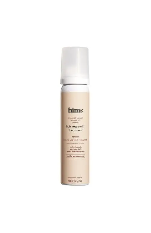 HIMS & HERS Extra Strength Hair Regrowth Foam 5% Topical Minoxidil Treatment - Beige