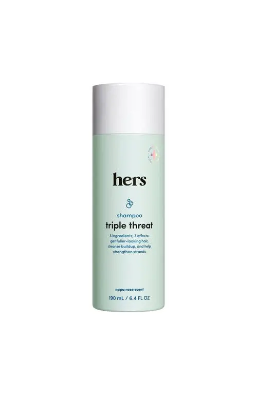 HIMS & HERS Triple Threat Thickening Shampoo Strengthening, Volumizing - Blue-green