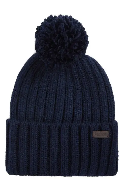 Barbour Kelson Pompom Beanie - Navy