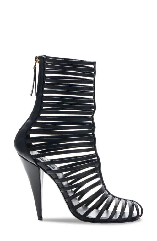 Givenchy Caged Strappy Leather Heeled Sandals