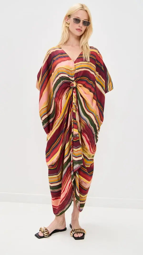 Carolina K Knot Kaftan - Ruby Marble