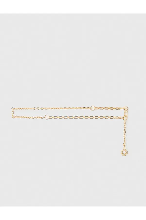 Maje Clover Logo Chain Belt - Gold