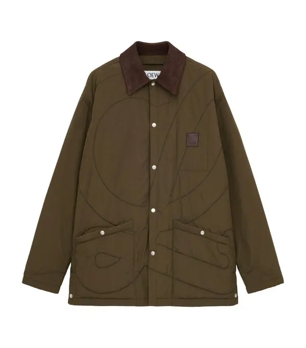 Loewe Quilted Overshirt - Green