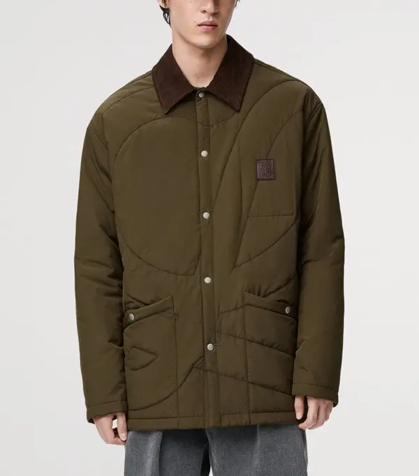 Loewe Quilted Overshirt - Green
